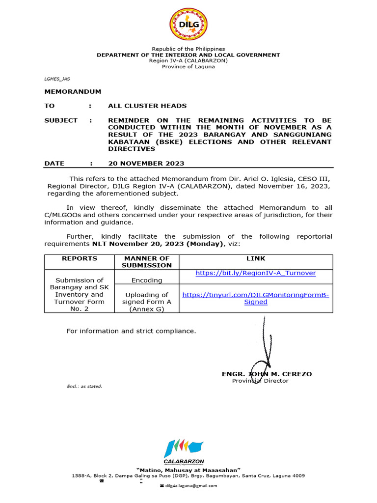 MES - Remaining Activities BSKE | PDF