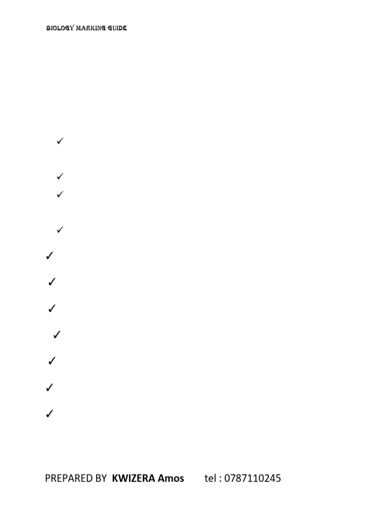 Biology National Exam Marking Guide 2023 | PDF | Meiosis | Mitosis