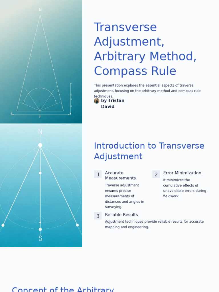 Transverse Adjustment Arbitrary Method Compass Rule 2.Pptx 20241029 ...