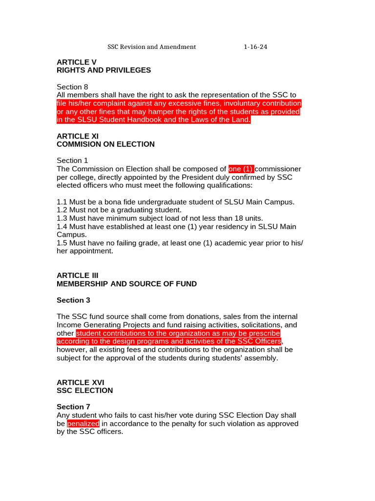 SSC Revision and Amendment 1 | PDF | Fine (Penalty) | Tribunal