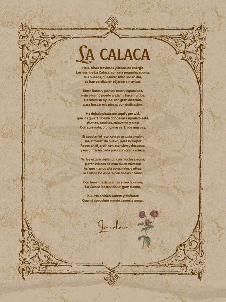 La Calaca: Aventura de Búsqueda Infantil | PDF | Poesía
