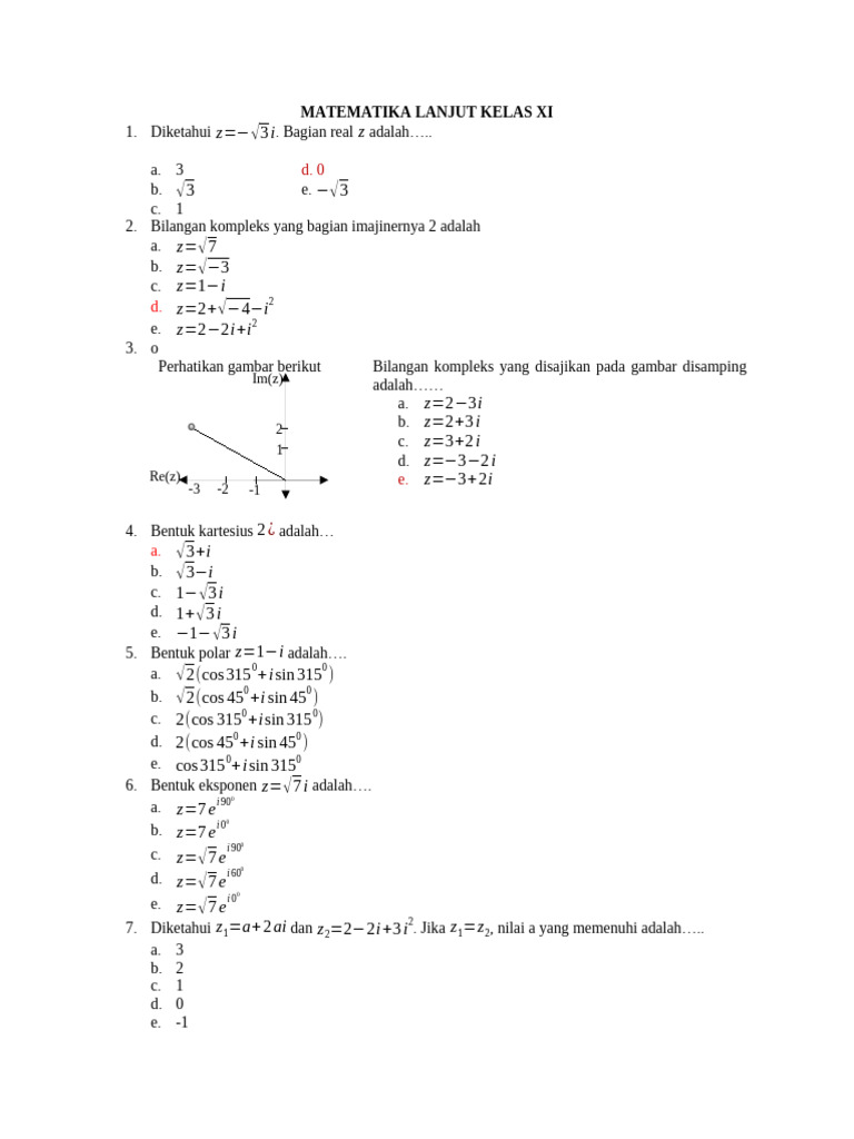 Matematika Lanjut Kelas Xi | PDF