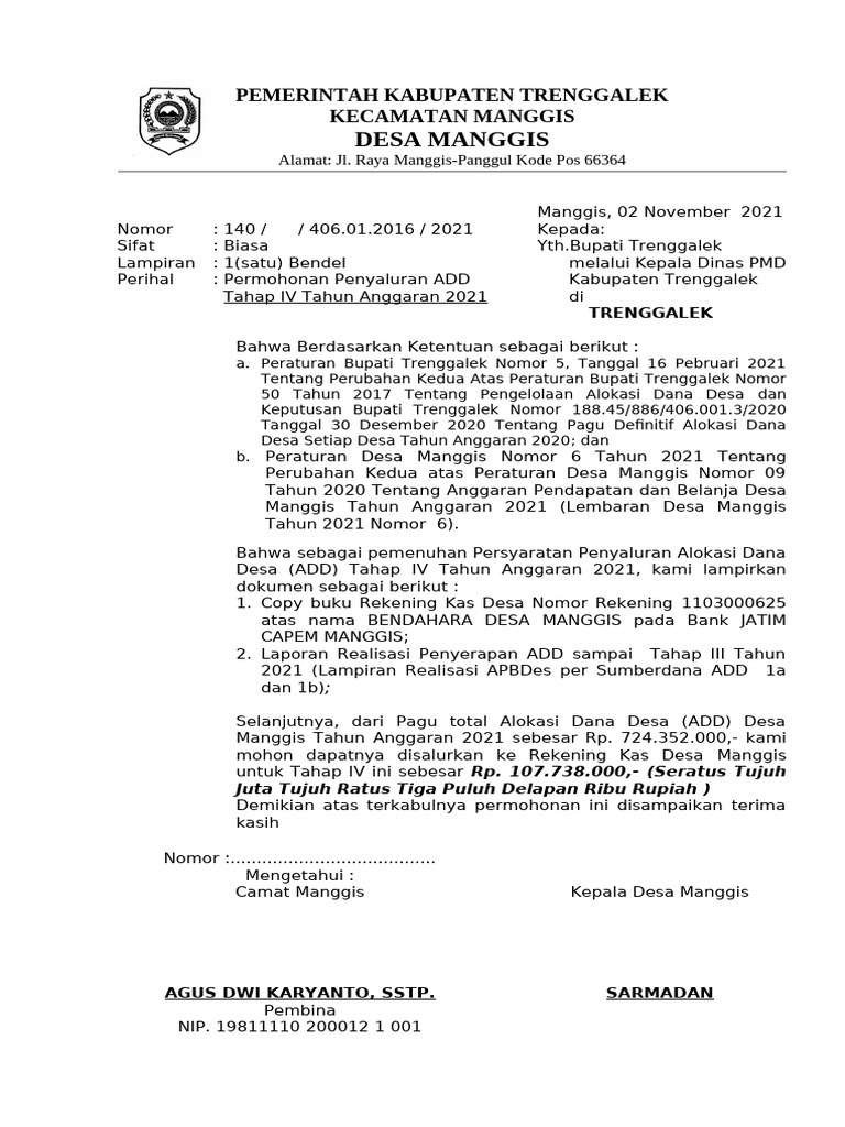 Permohonan Add THP 4 | PDF