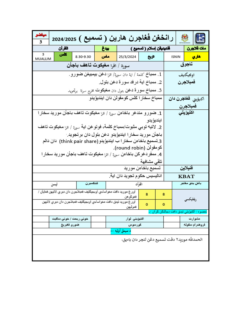 Tasmik 2024 M3 | PDF