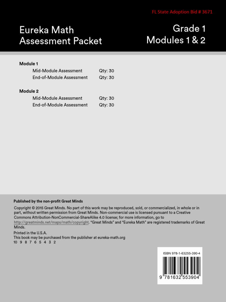 EurekaMath G1M1-M2 AssessmentPk FL 2 | PDF