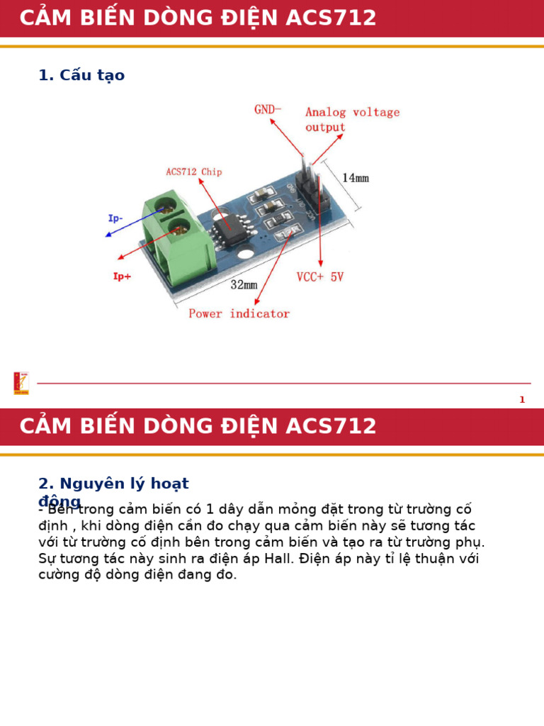 Đo Dòng Điện Bằng ACS712 | PDF