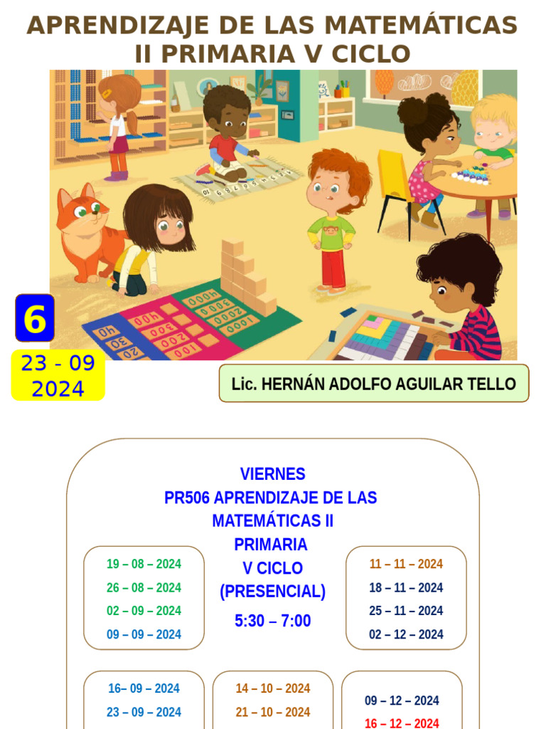 6 PR 506 Aprend. Matem II Primaria V Ciclo | PDF