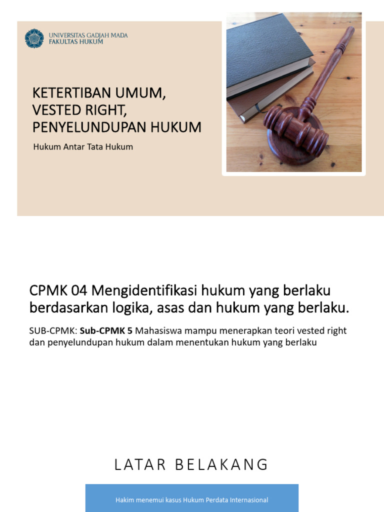 Vested Right dan Penyelundupan Hukum | PDF | Politik | Ilmu Sosial