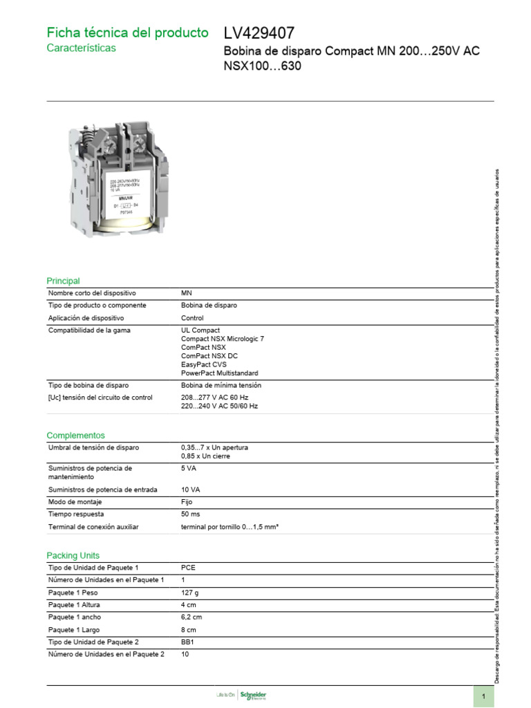 Compact NSX - 630A - LV429407 | PDF | Electricidad | Ingenieria Eléctrica