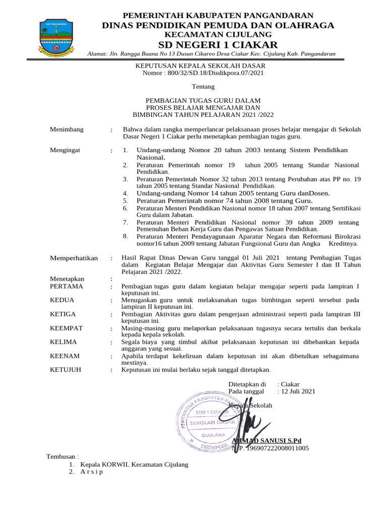 SKBM 2021-2022 SDN 1 Ciakar | PDF