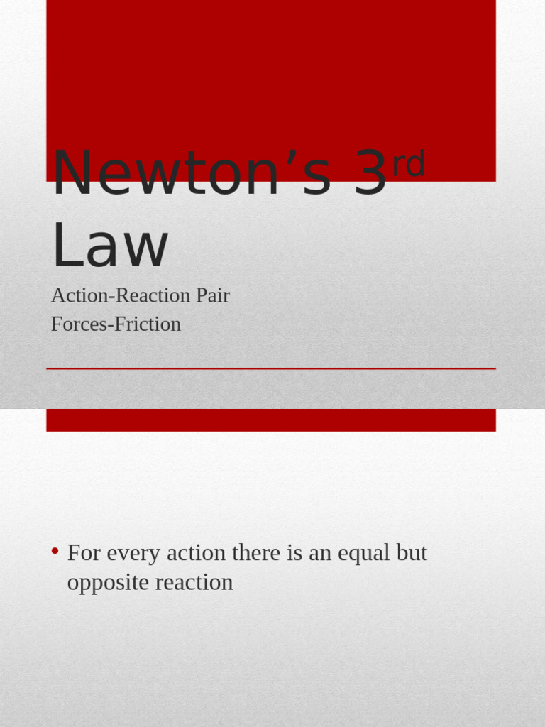 PPT-Newton's 3rd Law | PDF | Law | Science & Mathematics