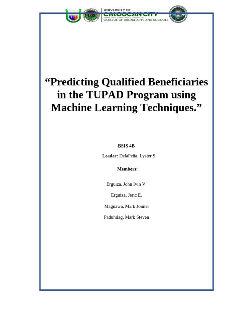 Chapter 1 Tupad | PDF | Machine Learning | Recruitment