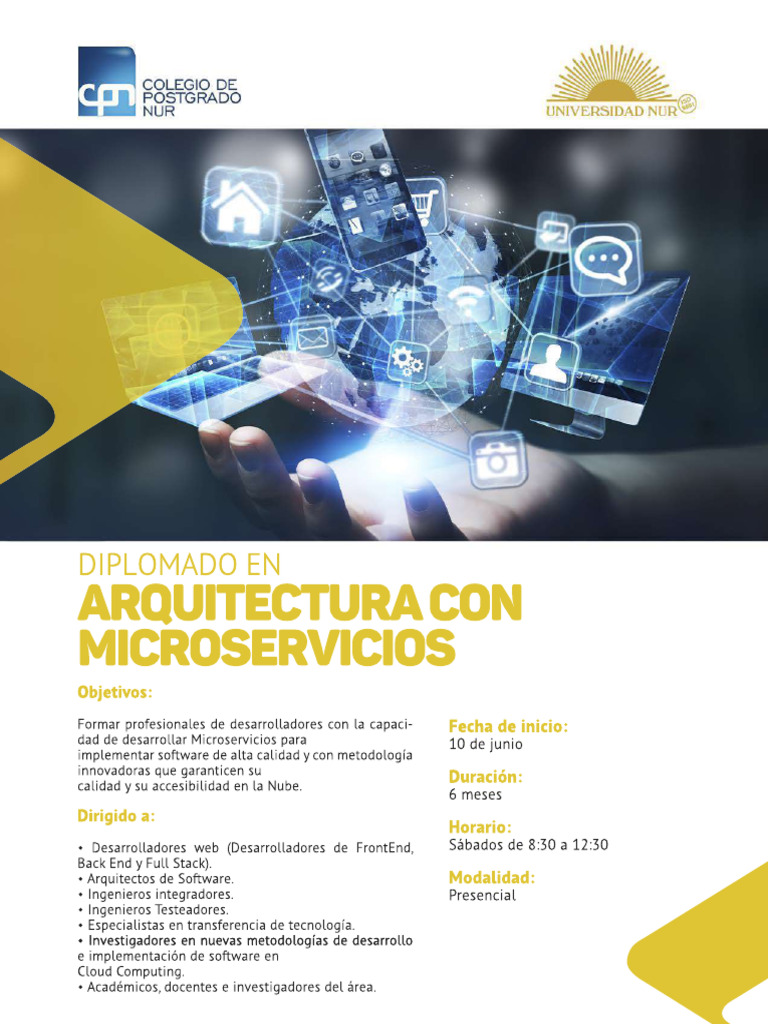 DIPLOMADO en ARQUITECTURA CON MICROSERVICIOS | PDF