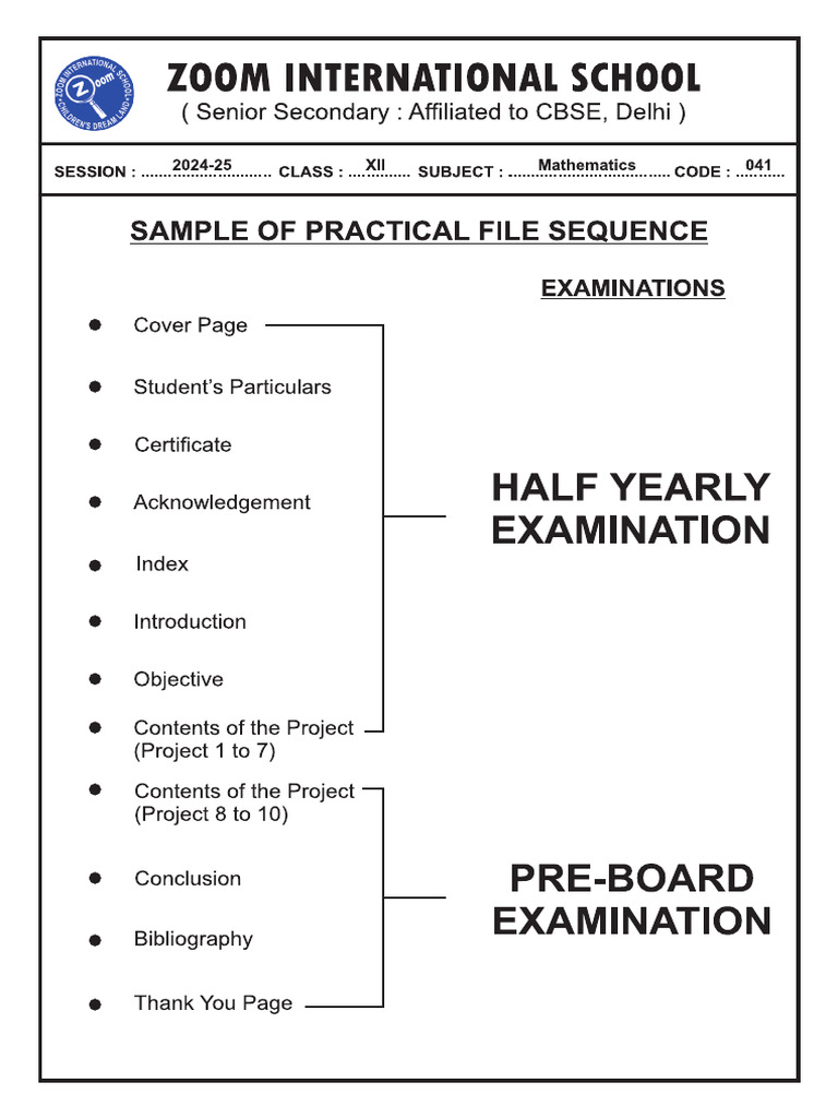 1920xii Mathematics Practical Term-II With File Sequence | PDF ...
