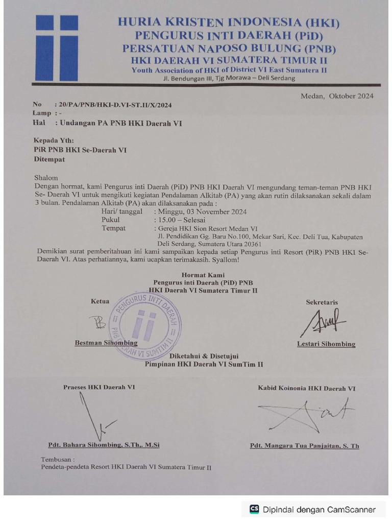 Undangan PA PNB HKI Daerah VI | PDF