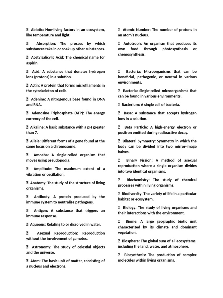 A-Z (sci.dic) | PDF | Osmosis | Biology