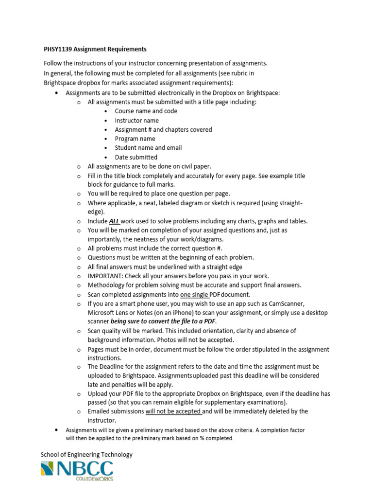 PHSY1139 Assignment Requirements | PDF | Image Scanner | Application Software
