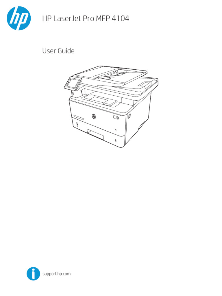 HP LaserJet Pro M4103 - User Guide | PDF | Image Scanner | Fax