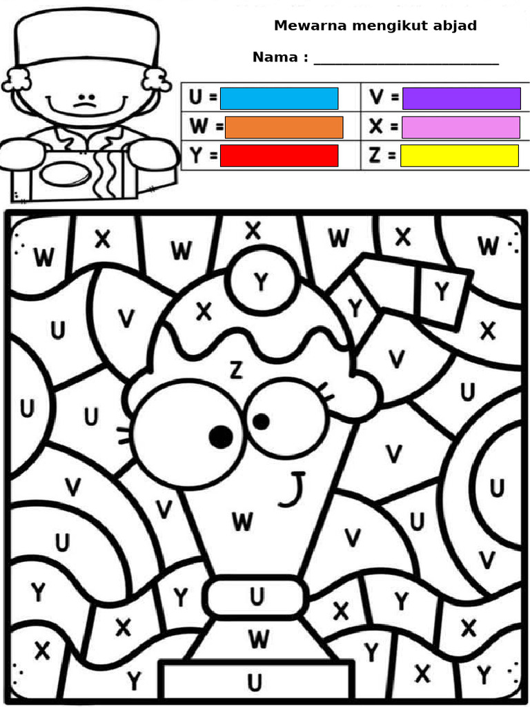 Mewarna Ikut Abjad | PDF