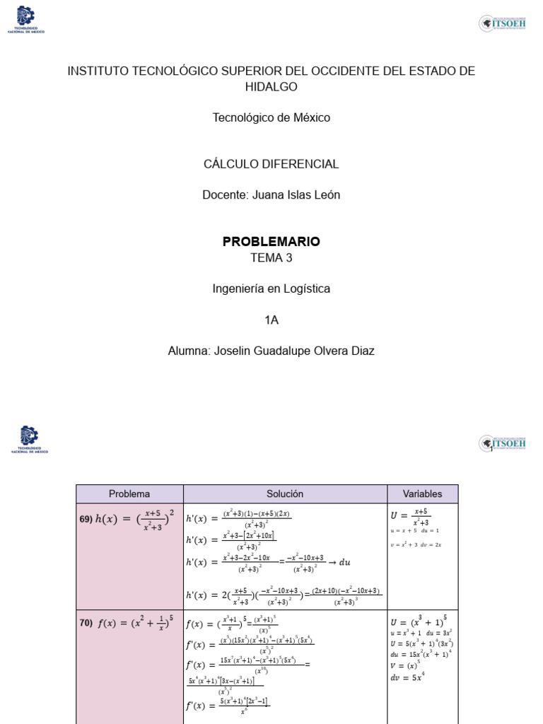 PROBLEMARIO TEMA 3 | PDF
