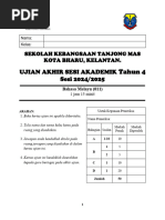 Kertas Soalan BM Tahun 6 Uasa | PDF
