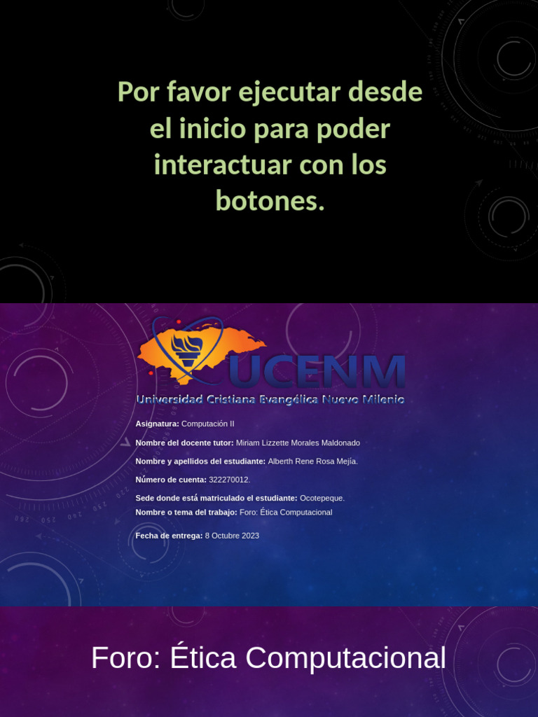 Por Favor Ejecutar Desde El Inicio para Poder Interactuar Con Los Botones | PDF | La seguridad ...