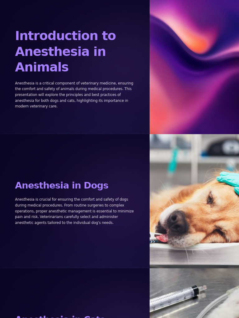 Introduction To Anesthesia in Animals Black | PDF | Anesthesia | Health ...