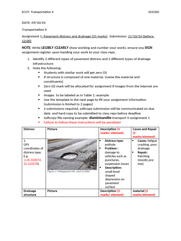 Civil Engineering Assignment Guide | PDF | Civil Engineering