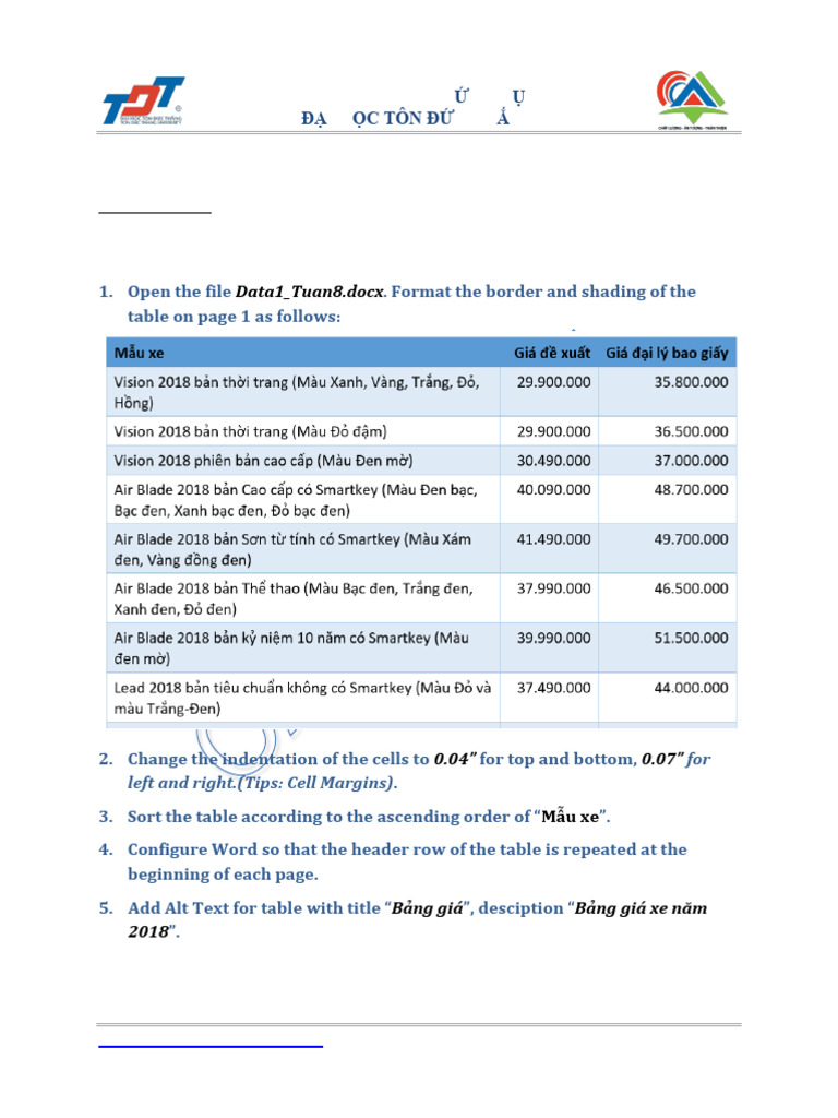 PracticeInClass Word2016 W8 | PDF