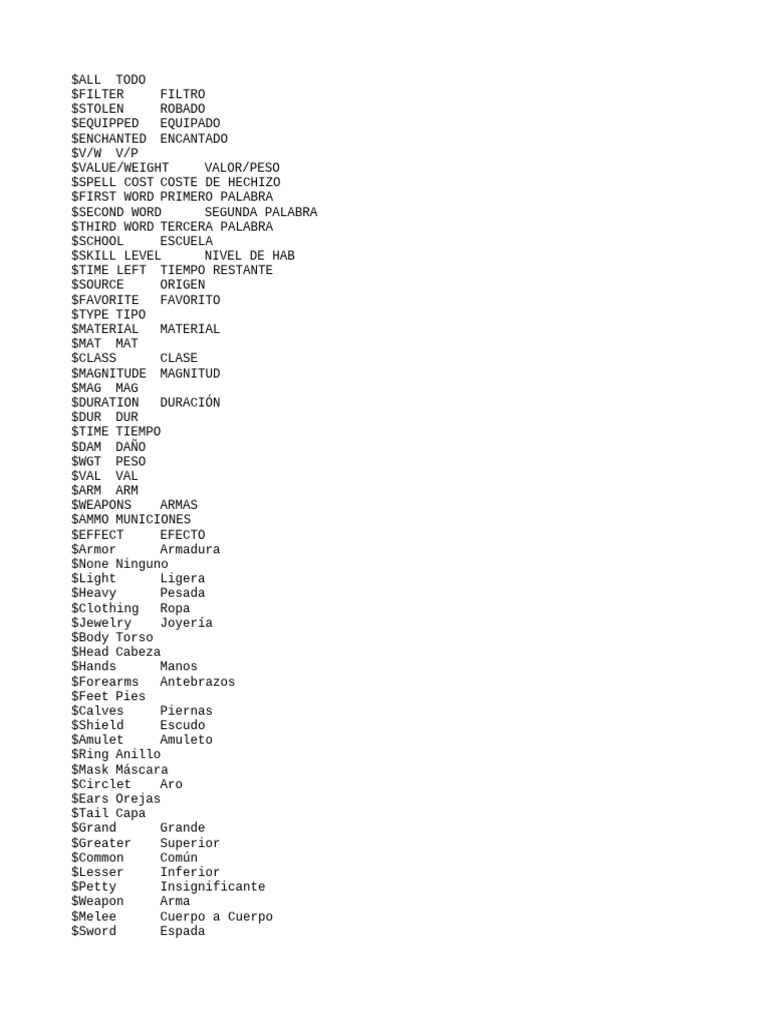 Skyui Se Spanish Pdf Armas De Hoja
