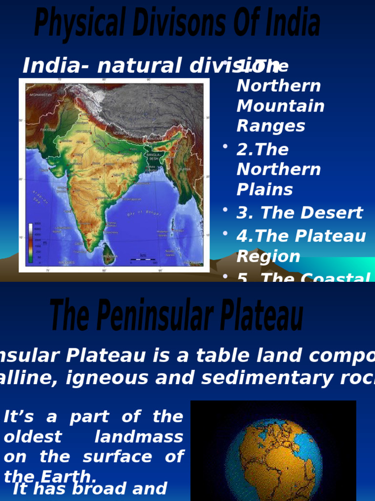 Physical Features of India | PDF | Desert | Plateau