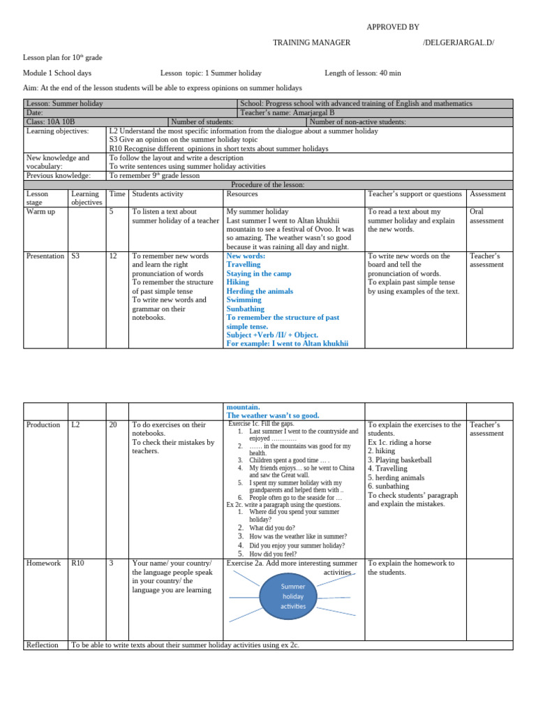 grade-10-unit-1 | PDF | English Language | Lesson Plan