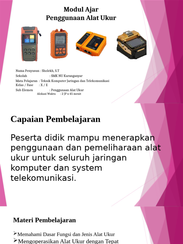 Modul Ajar Alat Ukur Jaringan | PDF | Komputer