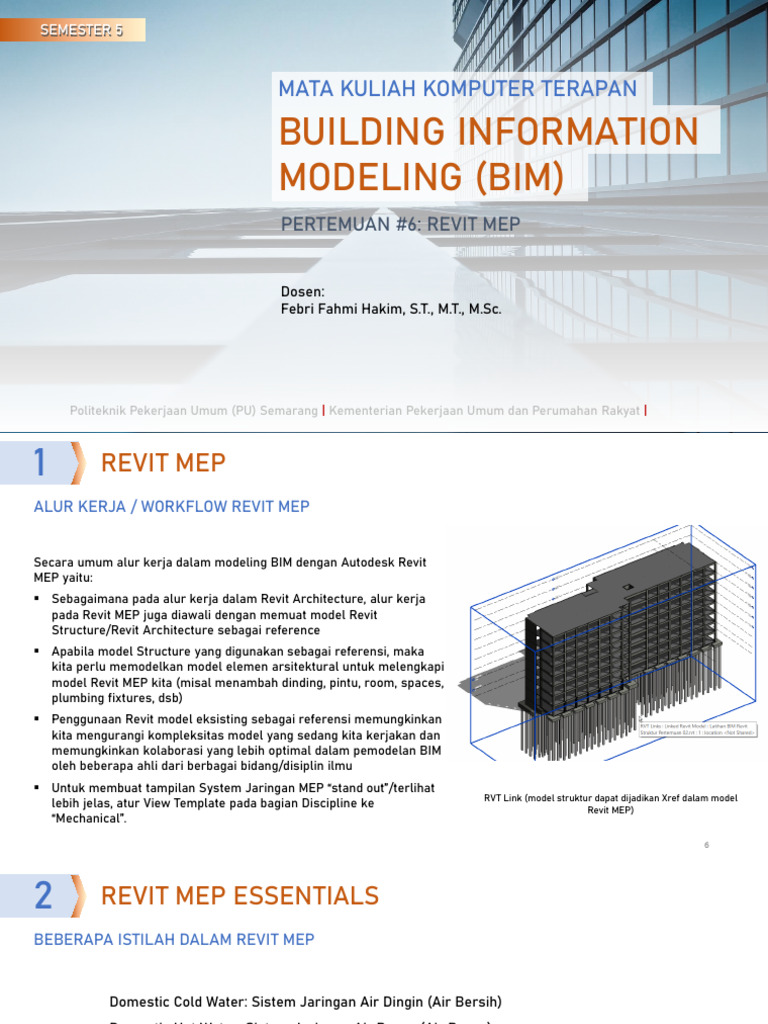 Materi Pertemuan 1-6 - BIM | PDF | Teknologi & Rekayasa