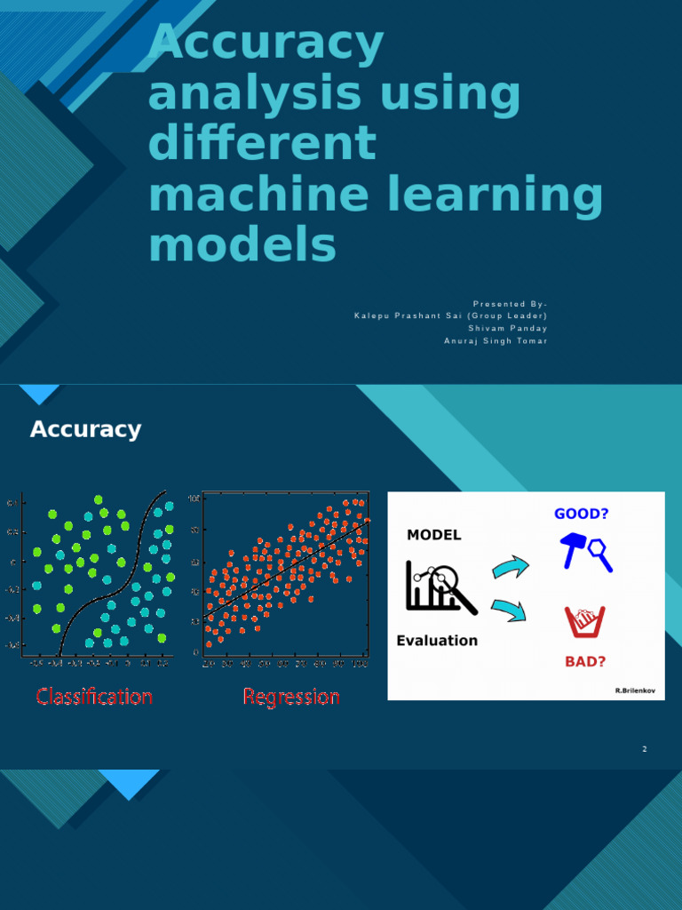 Accuracy Analysis Using Different Machine Learning Models | PDF | Regression Analysis ...