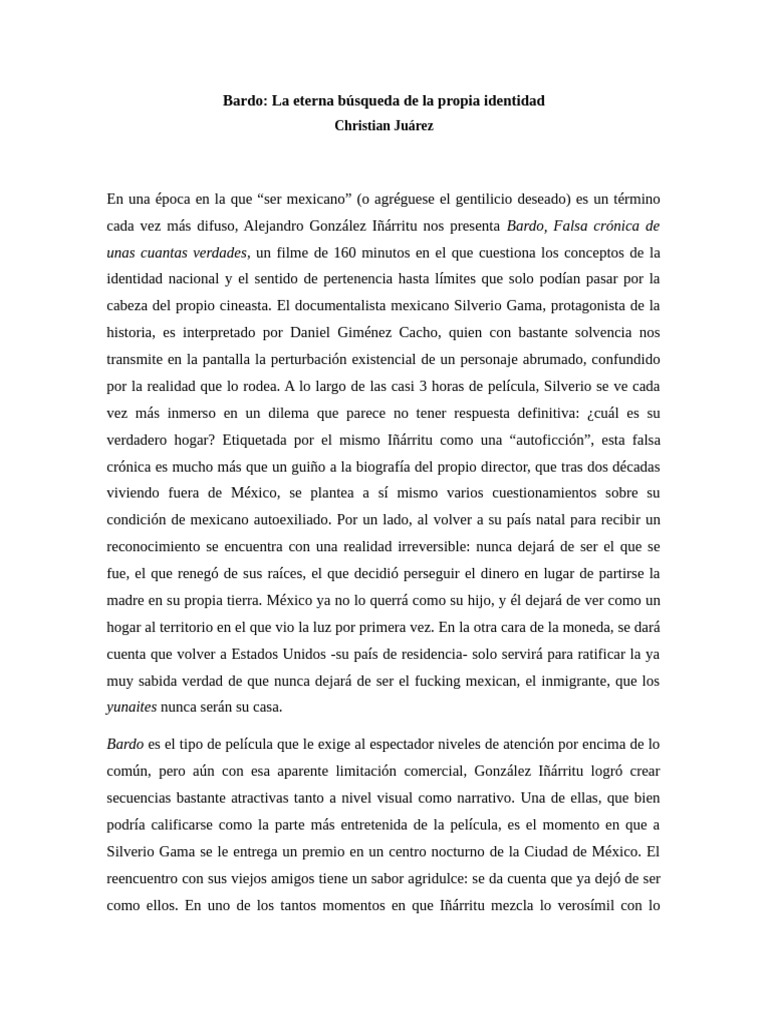 Bardo Reseña | PDF | Verdad | México