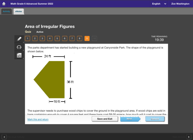 Math Grade 6 Advanced Summer 2022 - Edgenuity - Com 236 | PDF