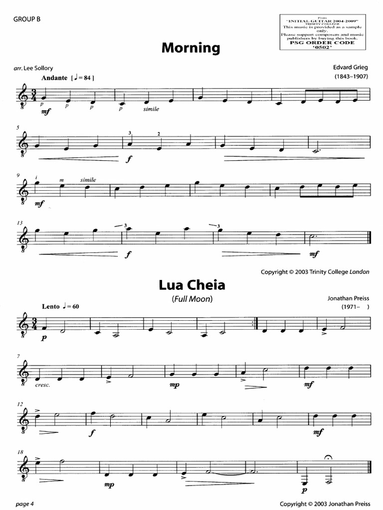 Trinity Guitar Pieces | PDF