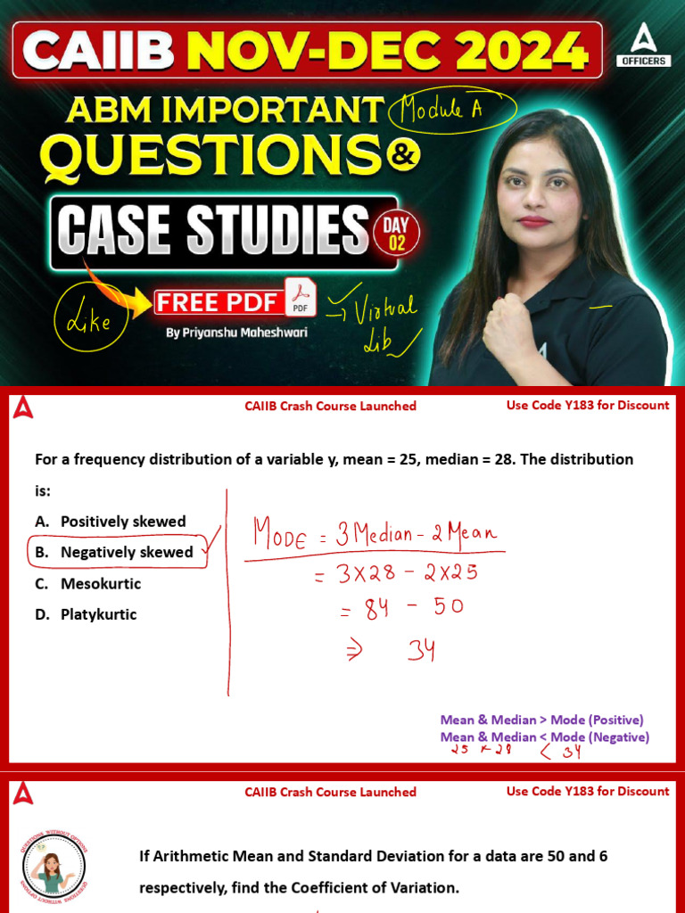 ABM Class 1 free notes | PDF | Descriptive Statistics | Statistical Theory
