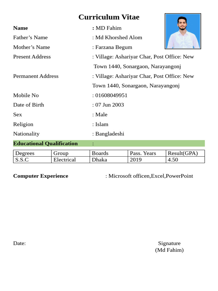 Curriculum Vitae | PDF