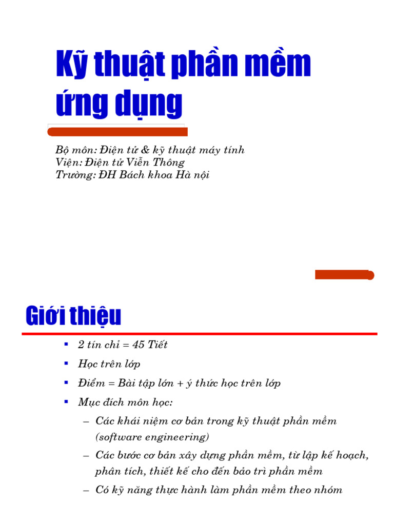 Ky-Thuat-Phan-Mem-Ung-Dung - Nguyen-Viet-Ha - Chapter1-Gioi-Thieu - (Cuuduongthancong - Com) | PDF