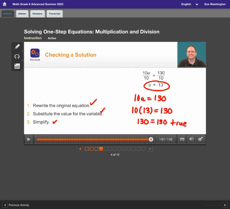 Math Grade 6 Advanced Summer 2022 - Edgenuity - Com 178 | PDF