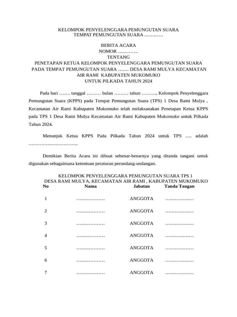 0 Ba Kpps Ketua Kpps | PDF