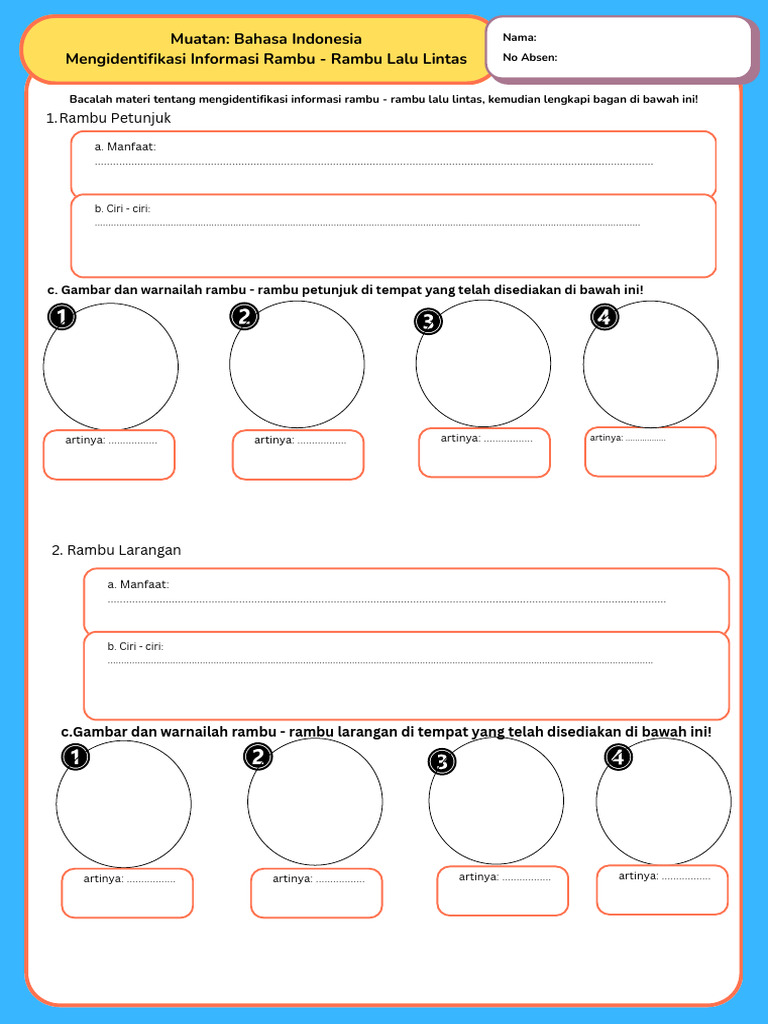 Mengidentifikasi Rambu - Rambu Lalu Lintas | PDF