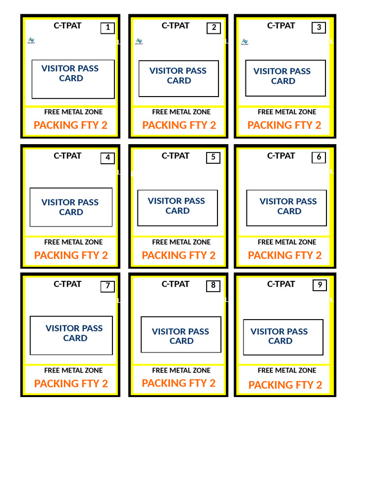 Visitor Card Tamu Pack | PDF