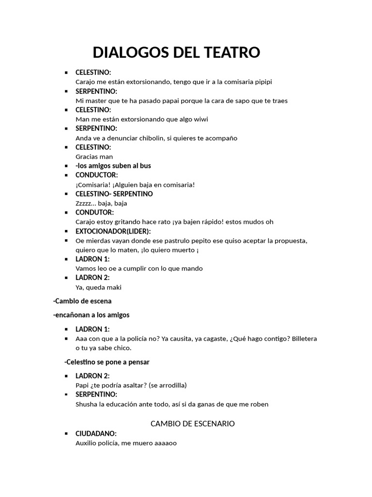 Dialogos Del Teatro | PDF | Arte | Novela negra, policíaca y suspenso