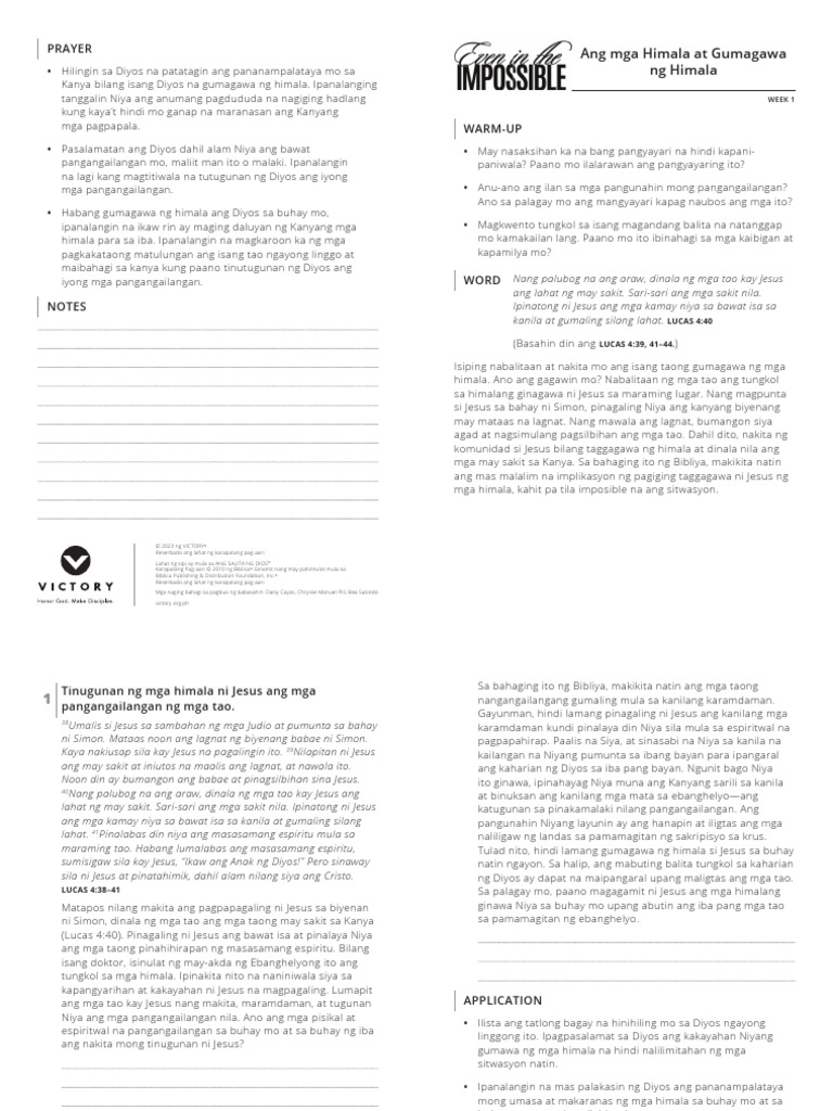 Even in The Impossible 1 Ang Mga Himala at Gumagawa NG Himala Print | PDF