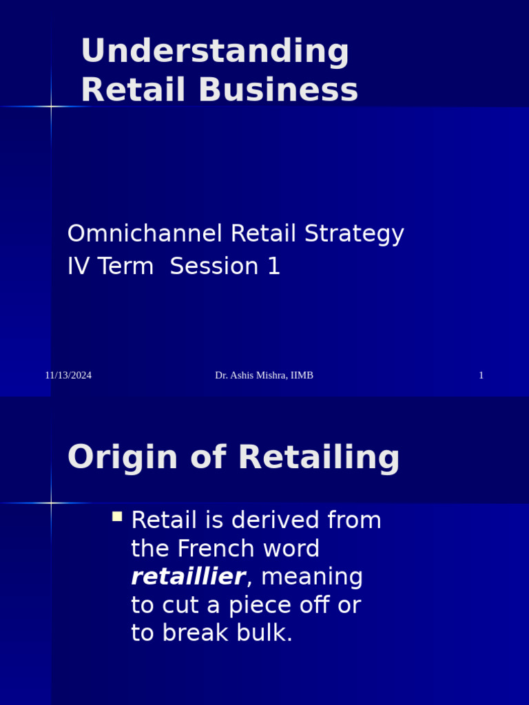 Session 1 | PDF | Retail | Marketing