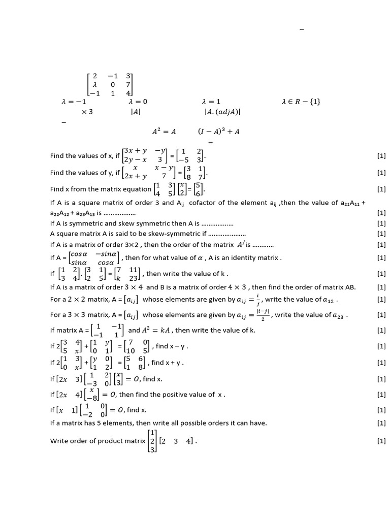 Determinant -1 | PDF | Matrix (Mathematics) | Determinant
