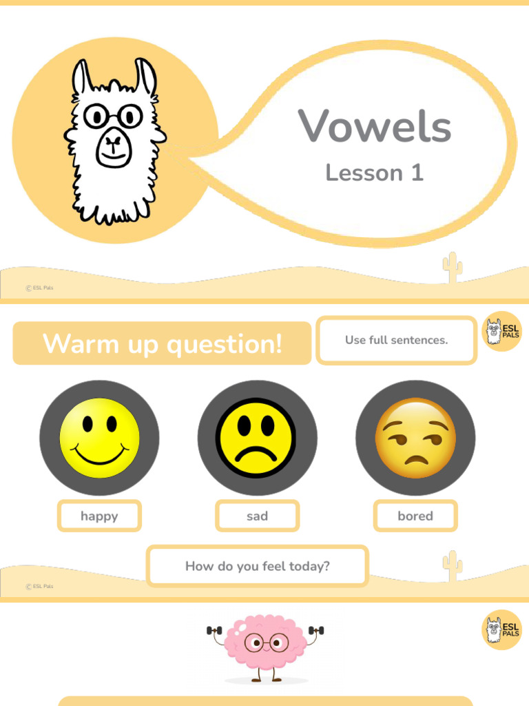 ESL Vowel Lessons for Beginners | PDF | Vowel | English As A Second Or ...